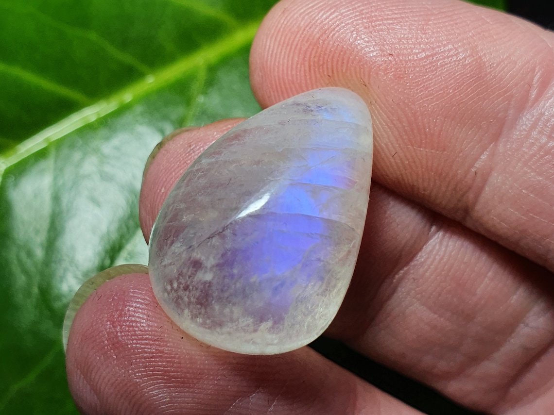 23mm 26ct rainbow moonstone freeform cabochon 23 by 15 by 10mm | Etsy