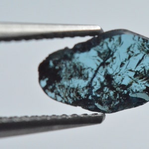 0.63ct 10.2mm Ocean Blue Diamond Polki Flat Slice 10.2 by 6.8 - Etsy