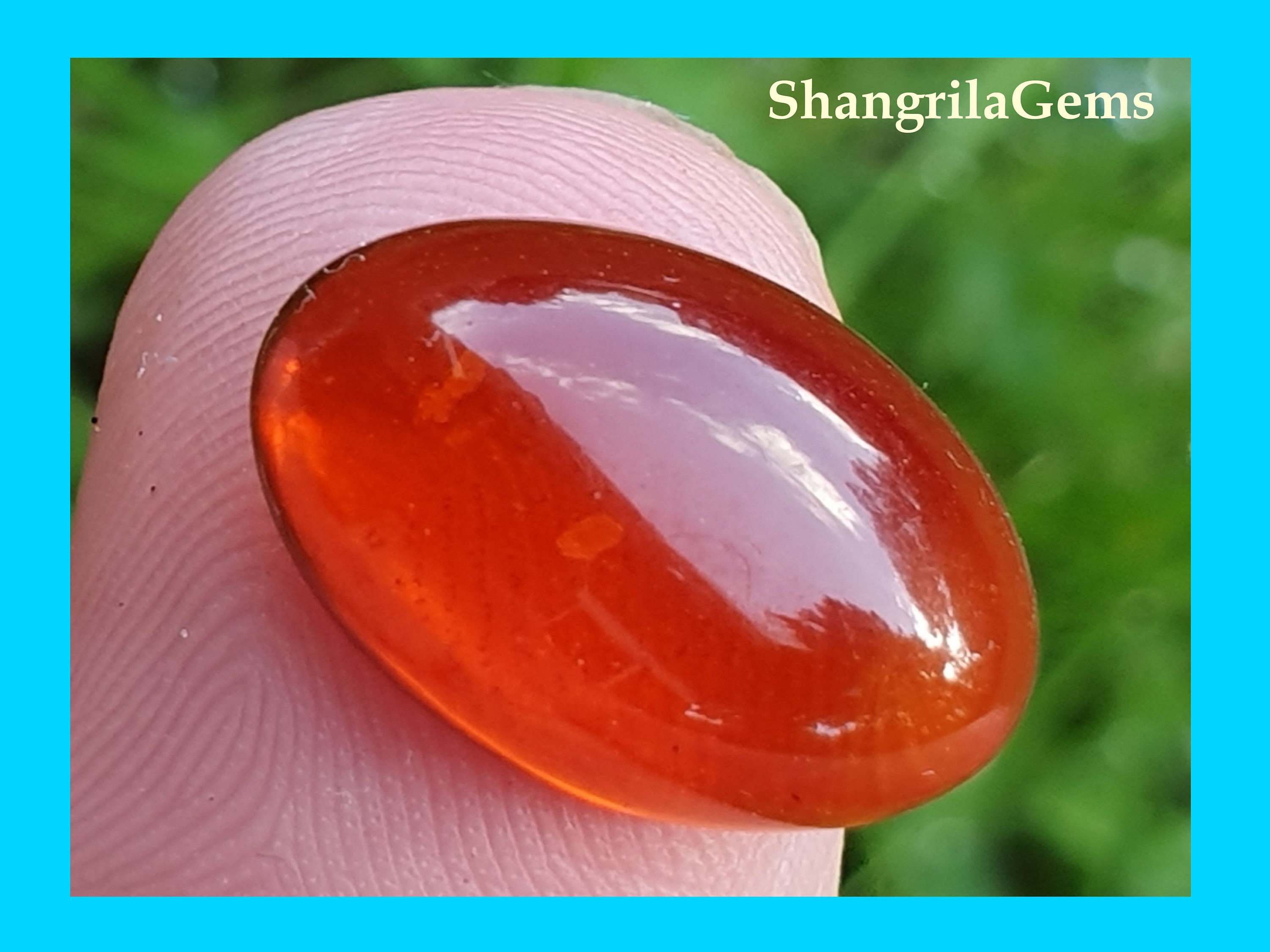 16mm Baltic Amber Oval Red Cabochon 2.75ct 16 by 11 by 5mm | Etsy