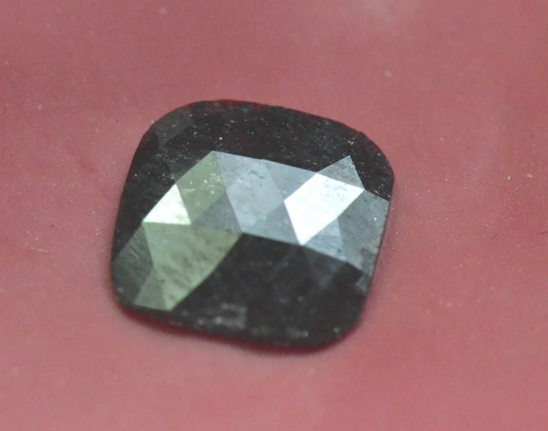 1.67ct 9.4mm Salt and Pepper Cushion Checker Cut Diamond - Etsy UK