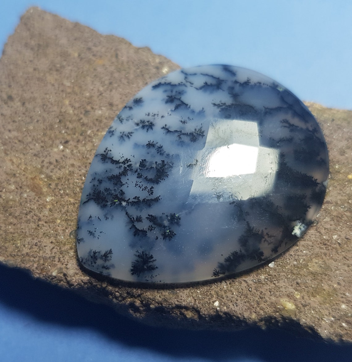 36mm Dendritic Agate Heart Shape Gemstone Faceted Checker Cut - Etsy