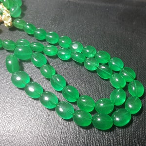 17 Line 10 to 14mm Green Beryl VIDEO LINK Tumble Beads Joban Infused ...