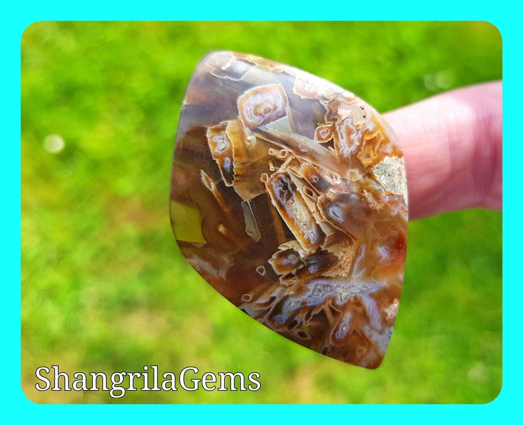 49mm Turkish Stick Agate or Tubular Agate 49 by 33 by 6mm - Etsy UK