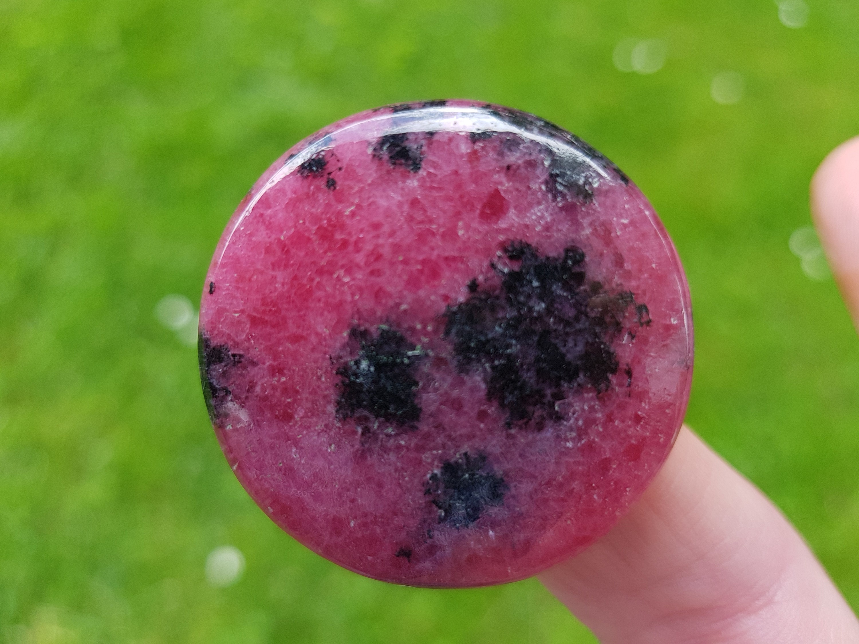 35mm Rhodonite Pink Cabochon Round 82ct 35mm Round by 5.5mm - Etsy UK