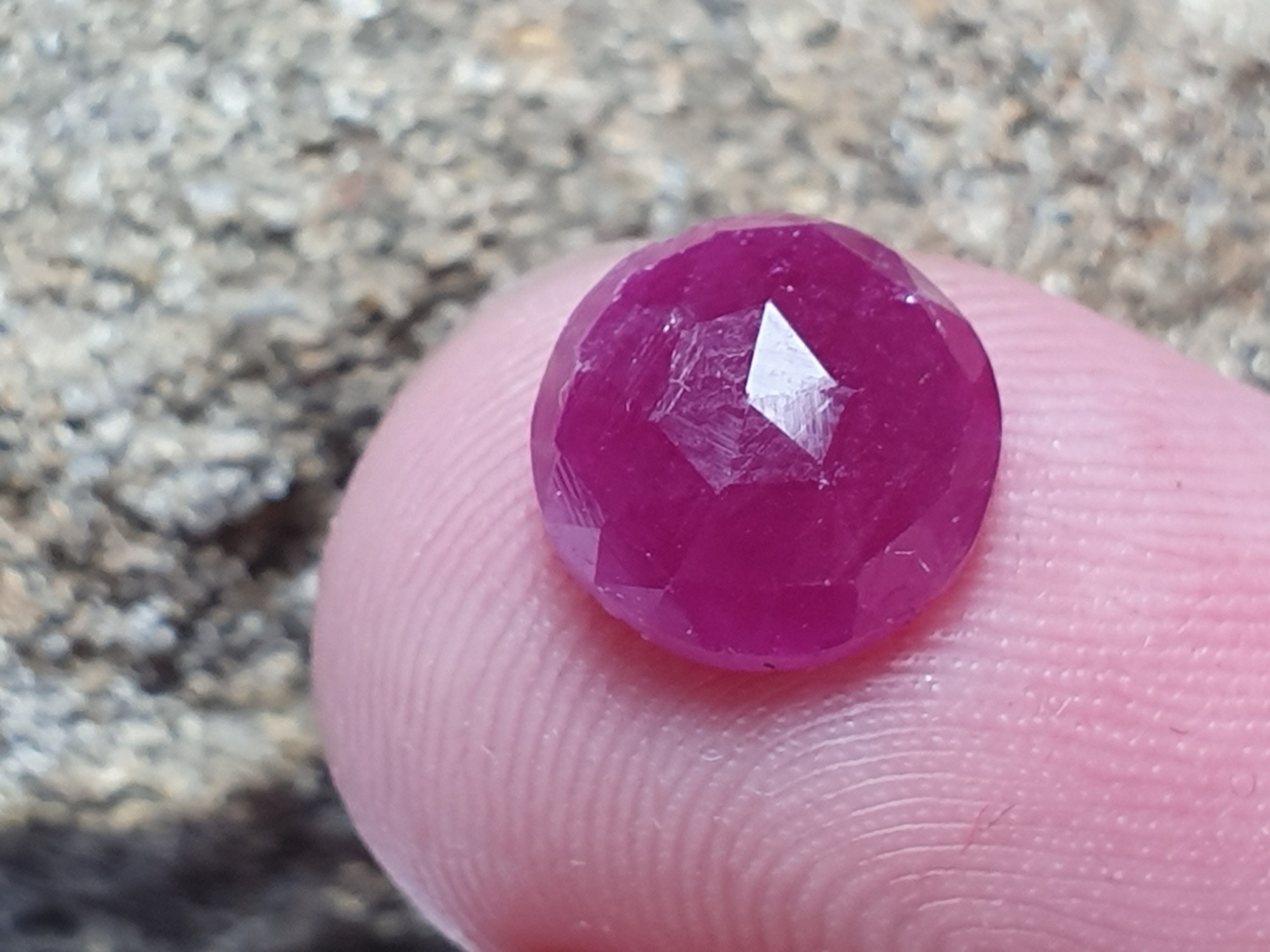 8mm Ruby Rose Cut 8 by 3.4mm Heat Only Mozambique 2.35ct | Etsy