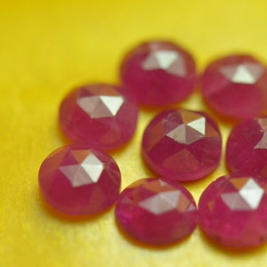 6mm Red Ruby Rose Cut Gemstone Approx Weight 095ct to 1.20ct 6 - Etsy India