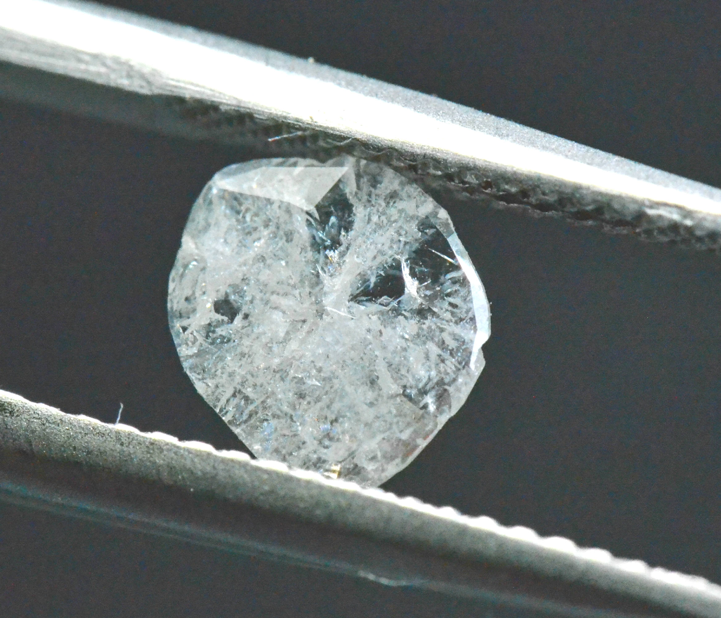 0.36ct 7.4mm white diamond slice 7.4 by 6.8 by 0.7mm | Etsy