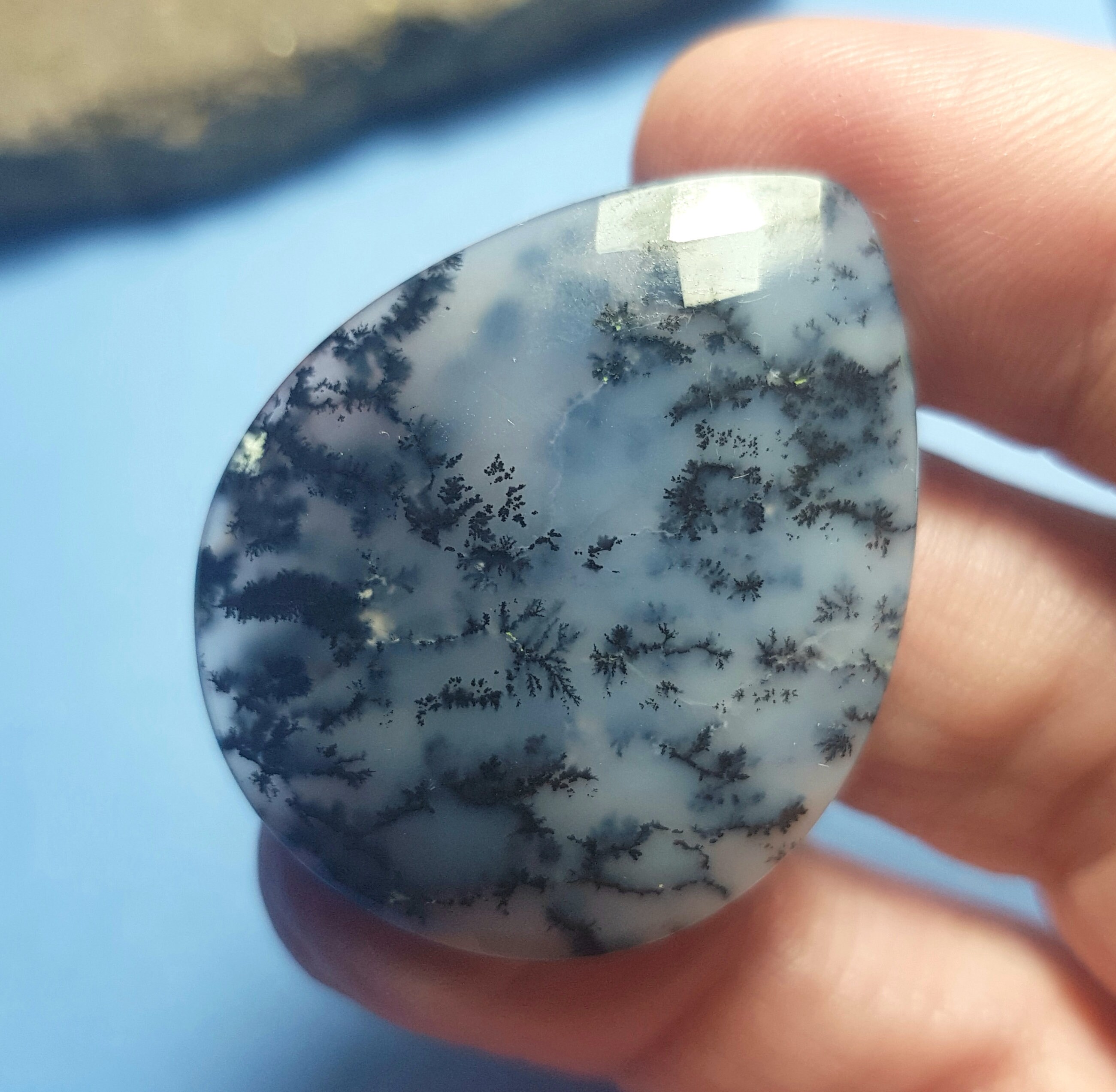 36mm Dendritic Agate Heart Shape Gemstone Faceted Checker Cut - Etsy