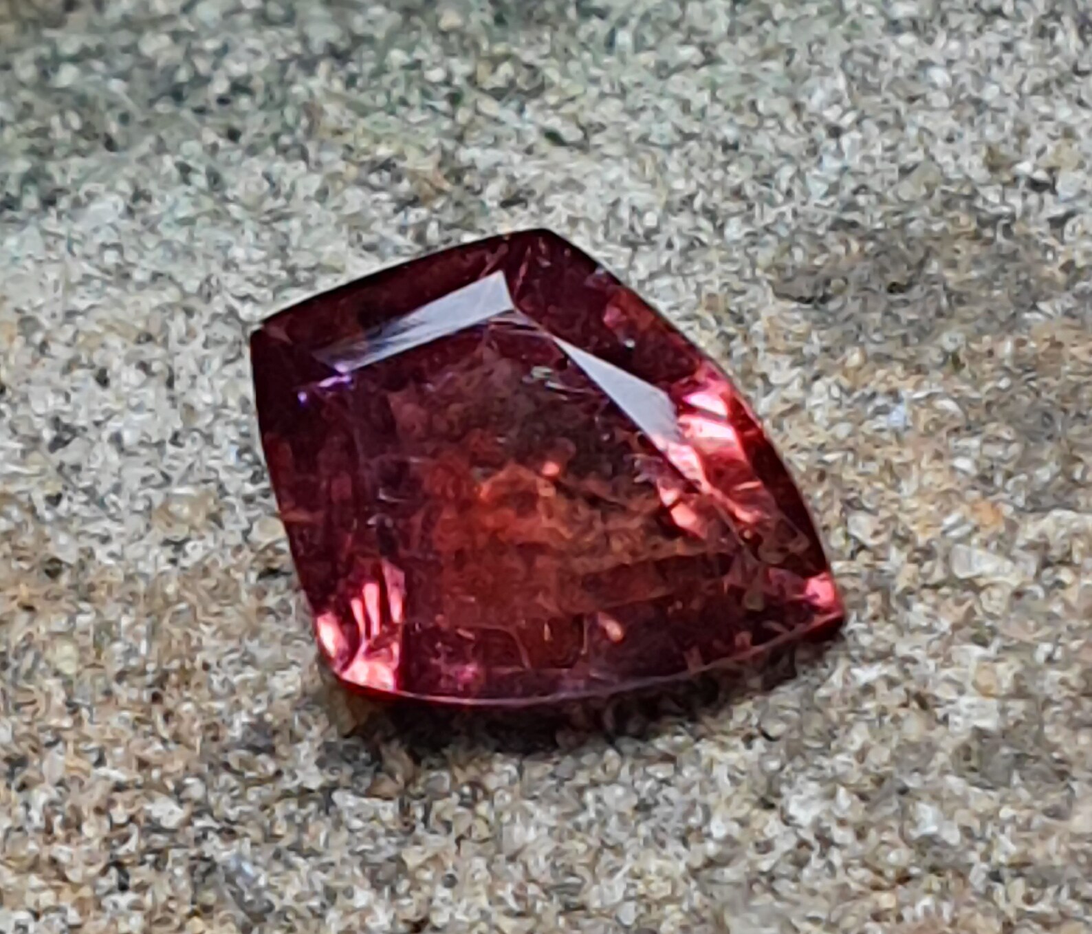 10.7mm Pink Parti Tourmaline Shield Shape Freeform 2.27ct 10.7 | Etsy