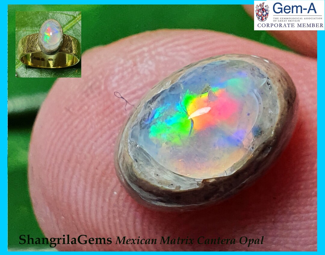 10mm Mexican Cantera Opal With Rainbow Fire Oval 10 by 7 by 6mm - Etsy