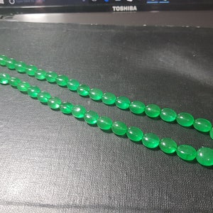 17 Line 10 to 14mm Green Beryl VIDEO LINK Tumble Beads Joban Infused ...