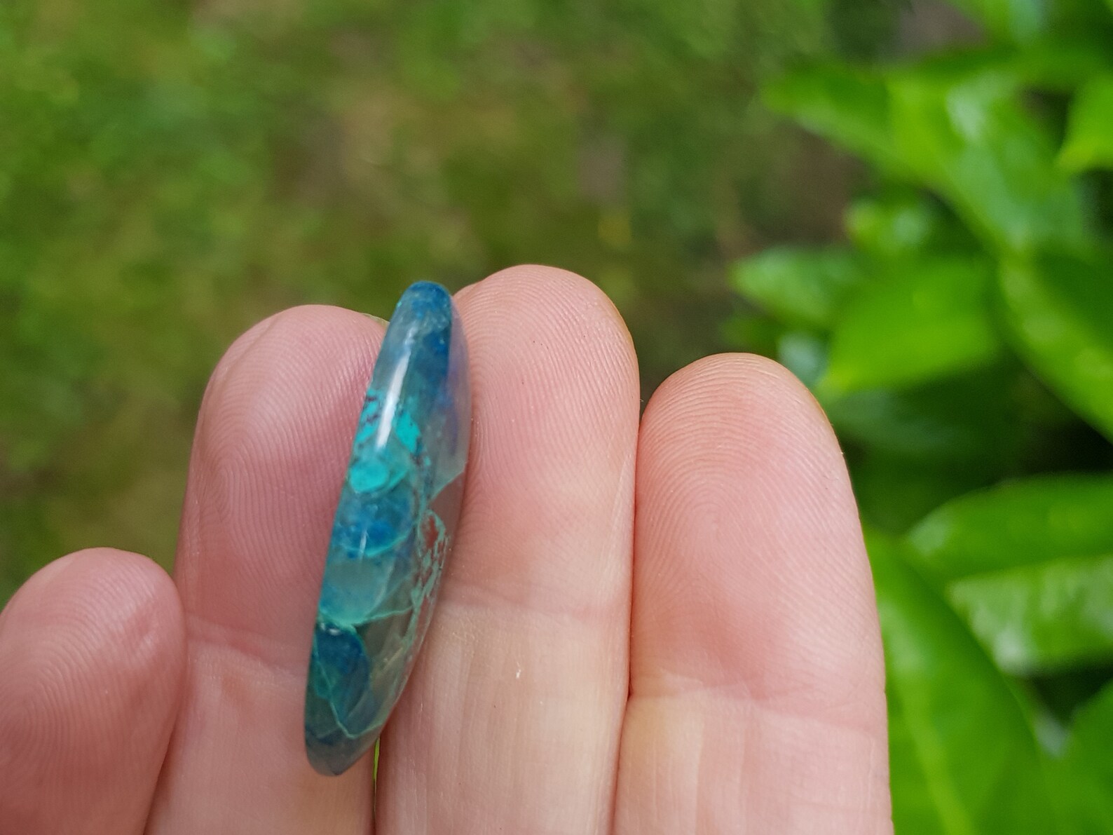 30mm Azurite Chrysocolla Cuprite Oval Shape Cabochon Blue | Etsy