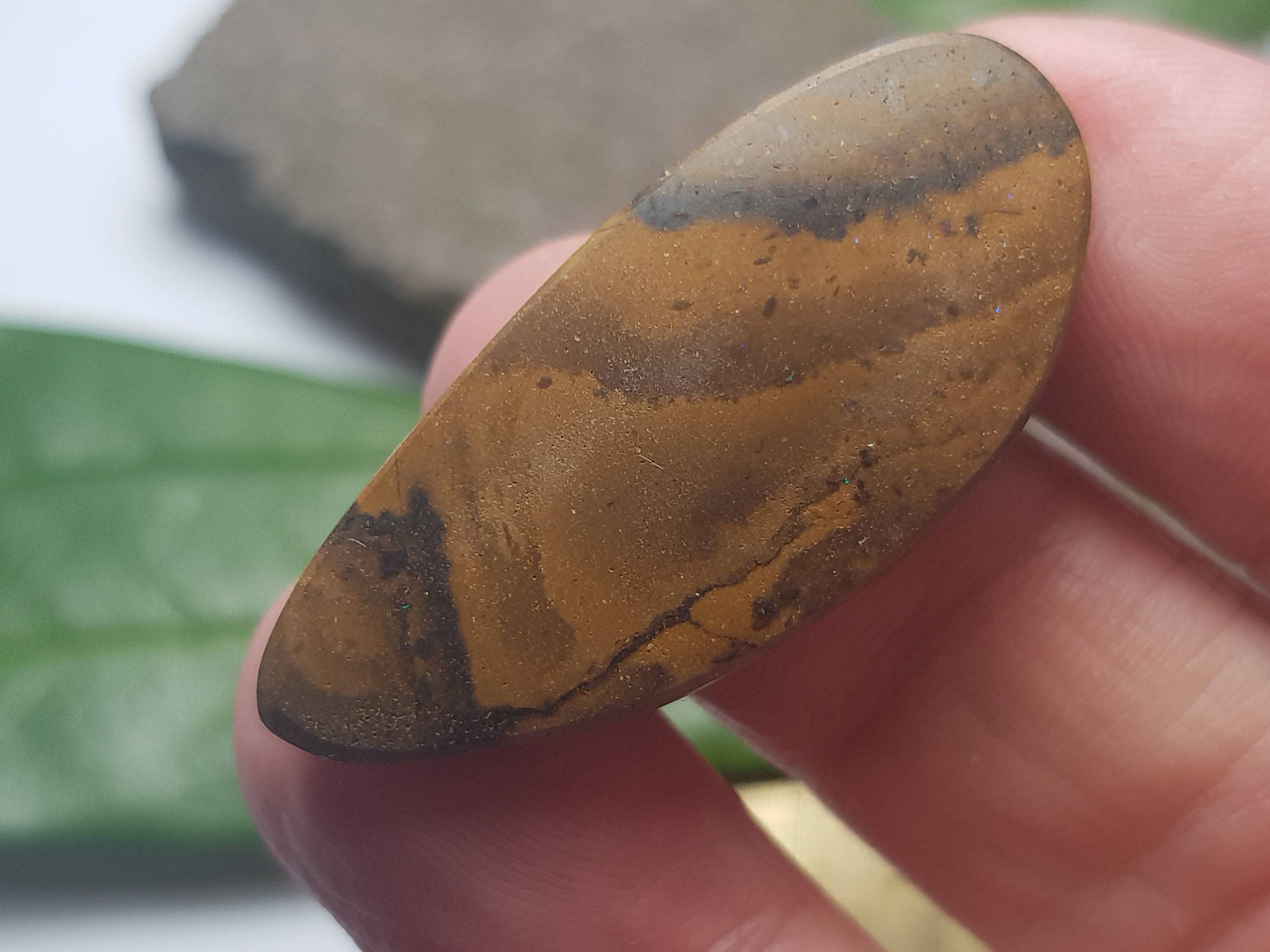 37mm Custom Cut Boulder Opal Blue Fire 37 by 17 by 6mm 30ct | Etsy