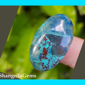 30mm Azurite Chrysocolla Cuprite Oval Shape Cabochon Blue Turquoise 30 ...