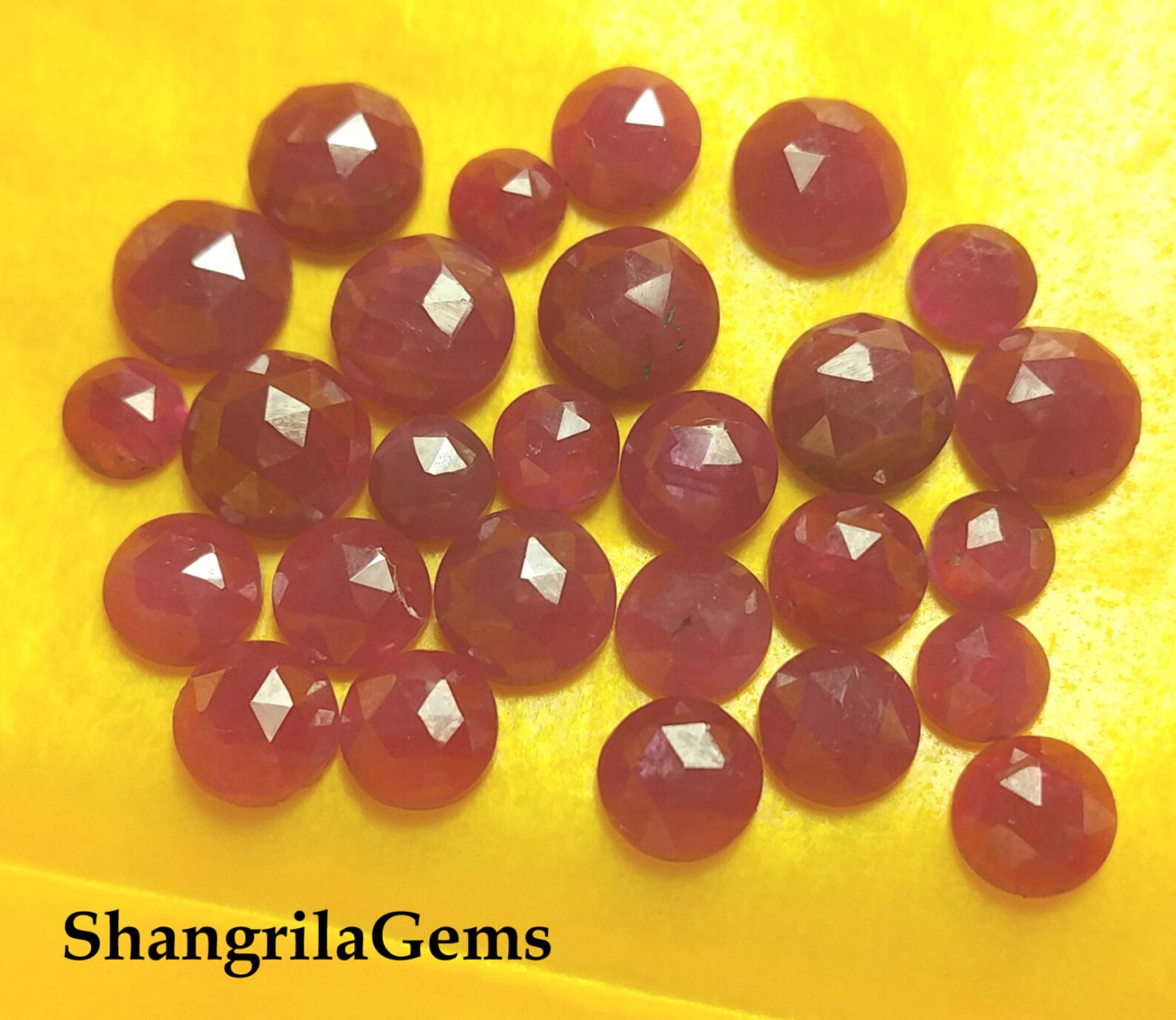 6mm Red Ruby Rose Cut Gemstone Approx Weight 095ct to 1.20ct 6 - Etsy India