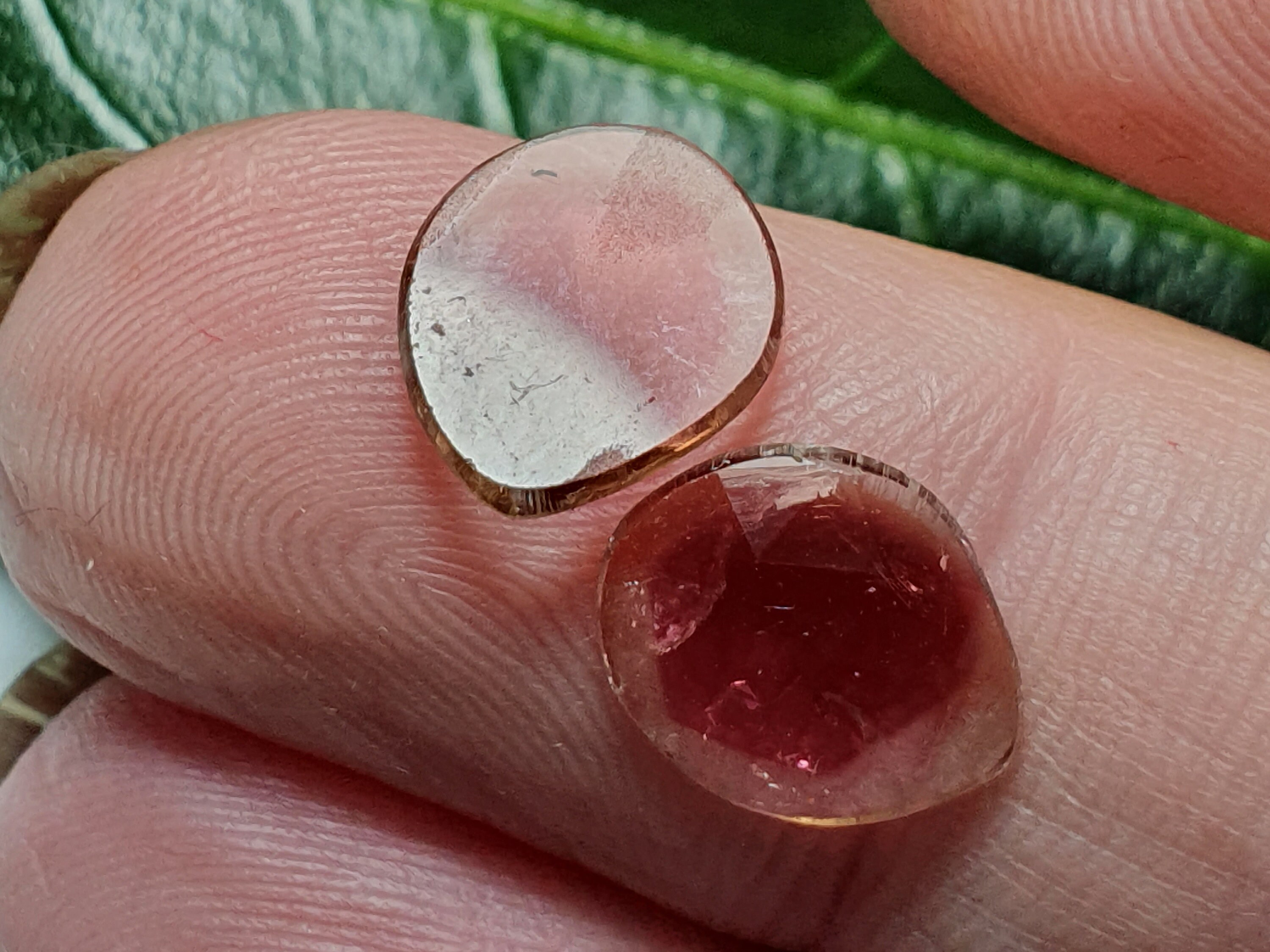 2.85ct 10.1mm Pair Watermelon Tourmaline pink green rose cut | Etsy