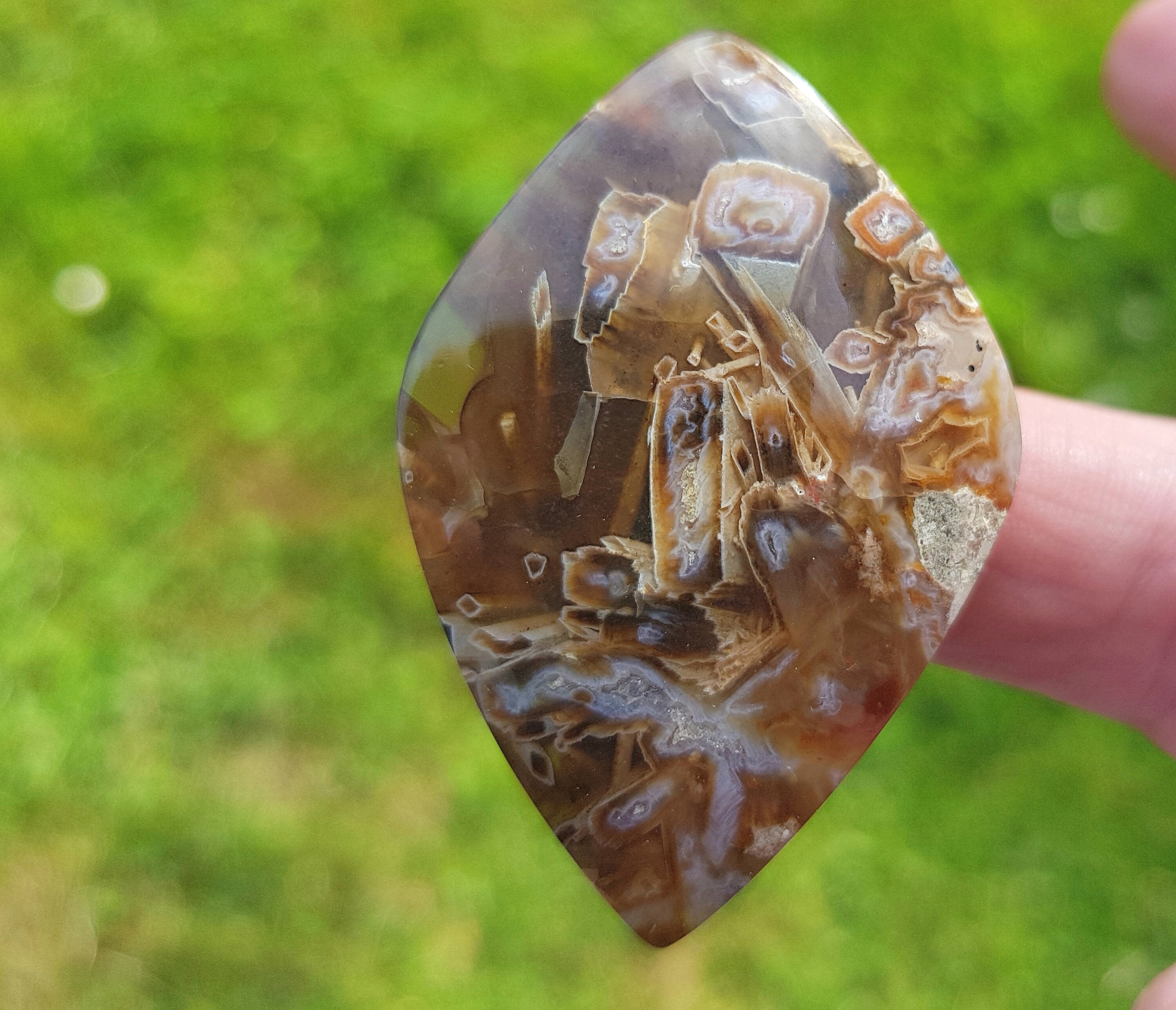 49mm Turkish Stick Agate or Tubular Agate 49 by 33 by 6mm - Etsy UK