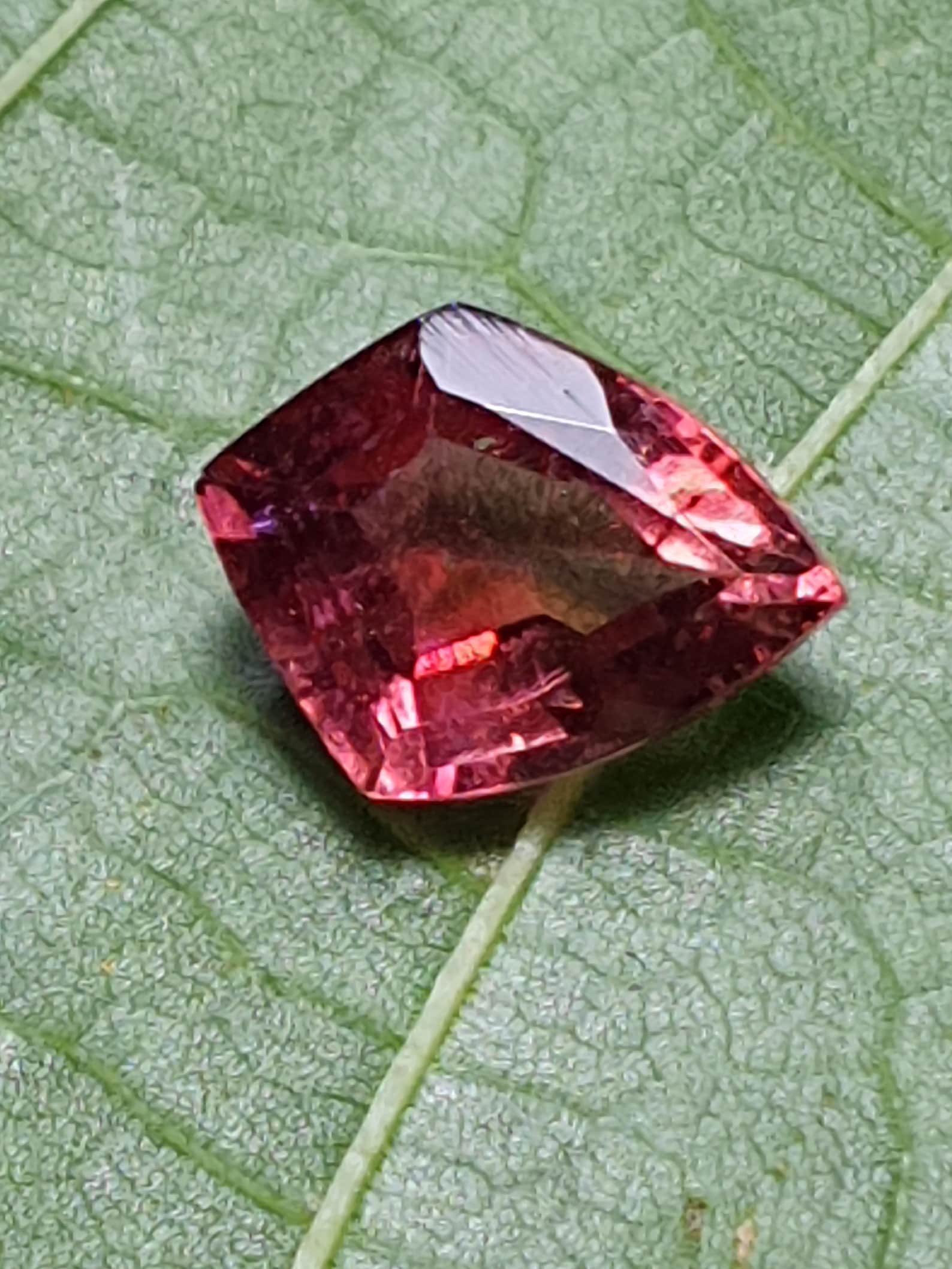 10.7mm Pink Parti Tourmaline Shield Shape Freeform 2.27ct 10.7 | Etsy