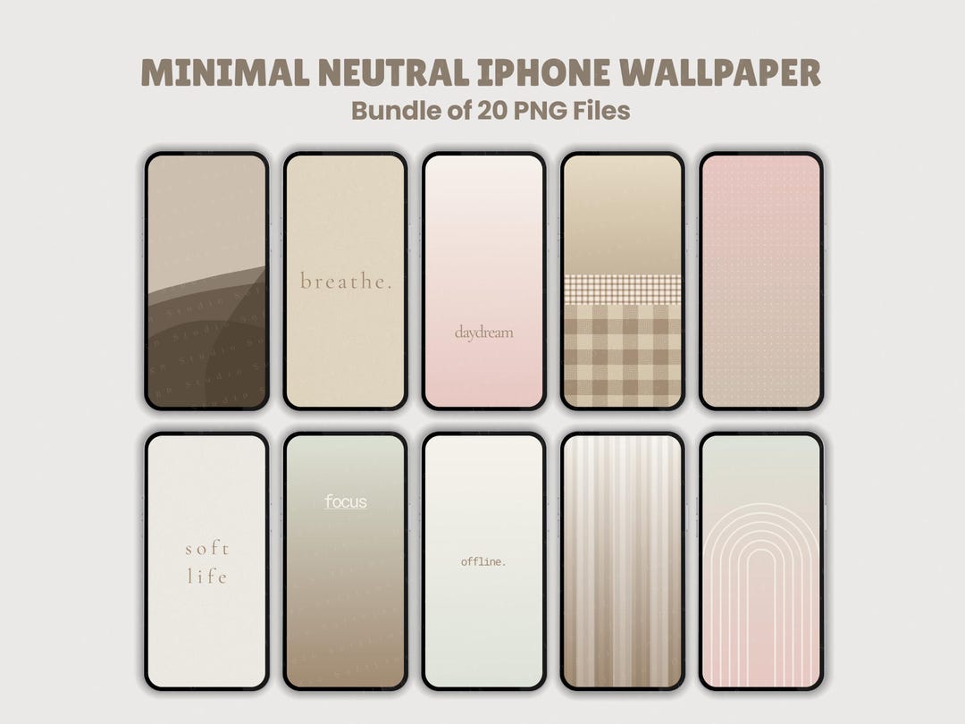 Minimal Neutral iPhone Wallpaper, Unique Minimalist Gradient Motivation ...