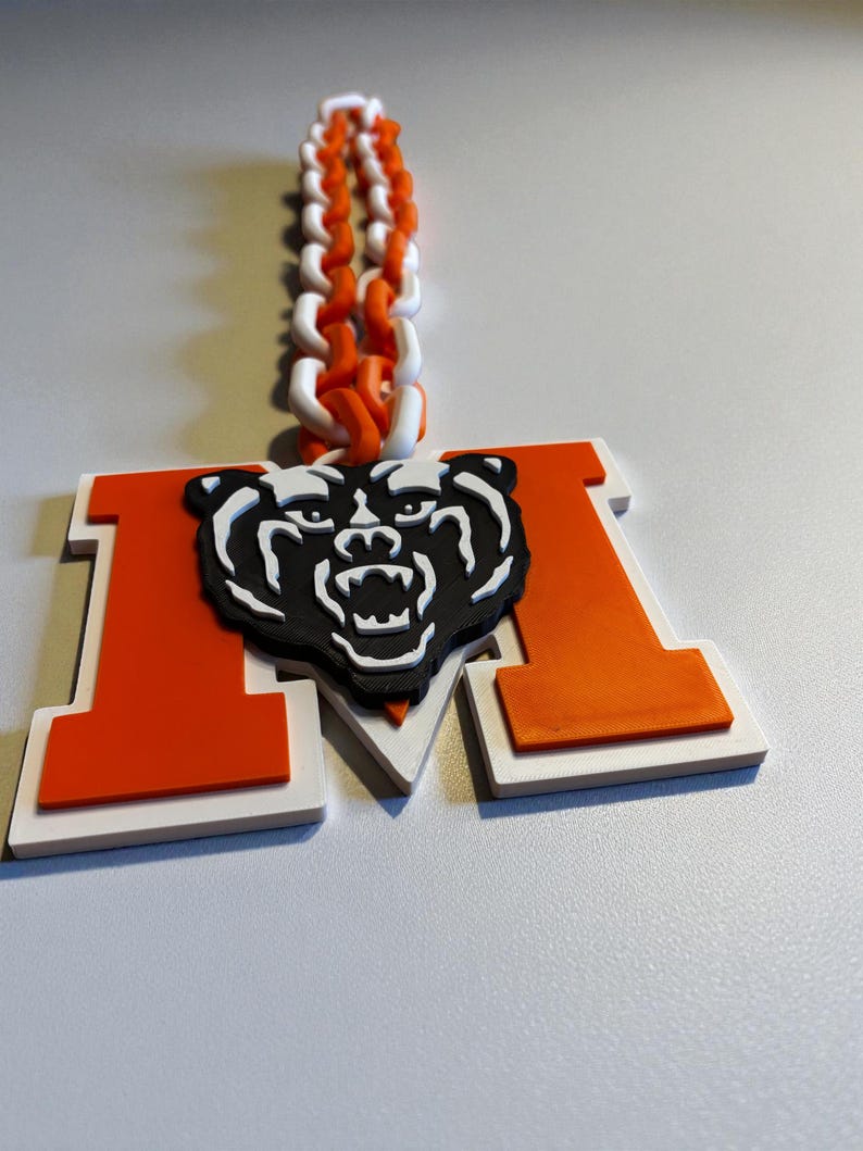 Custom Oversized 3D Printed Sports Chain With Logo – Fan, Team, or ...