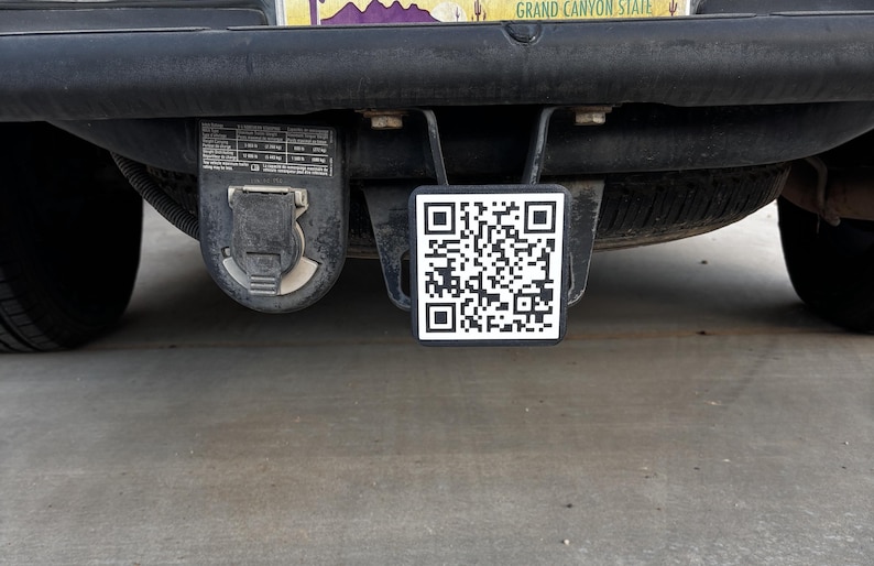 Custom QR Code 2" Trailer Hitch for Business Advertising - 3D Printed ...