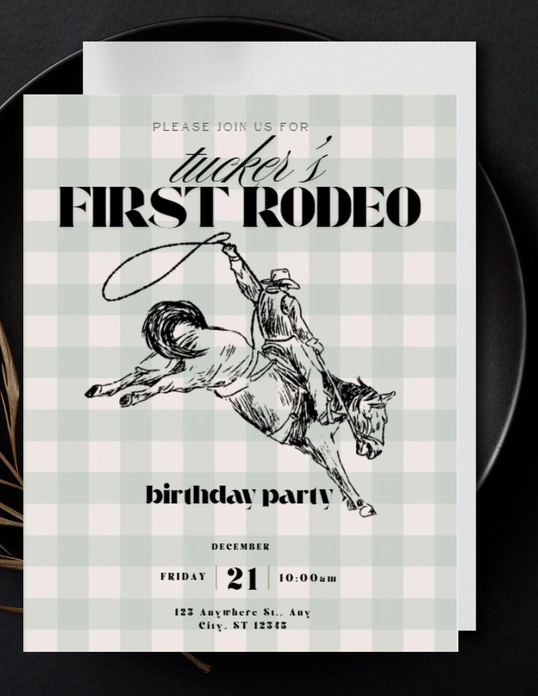 First Rodeo Birthday Invitation Template - Etsy