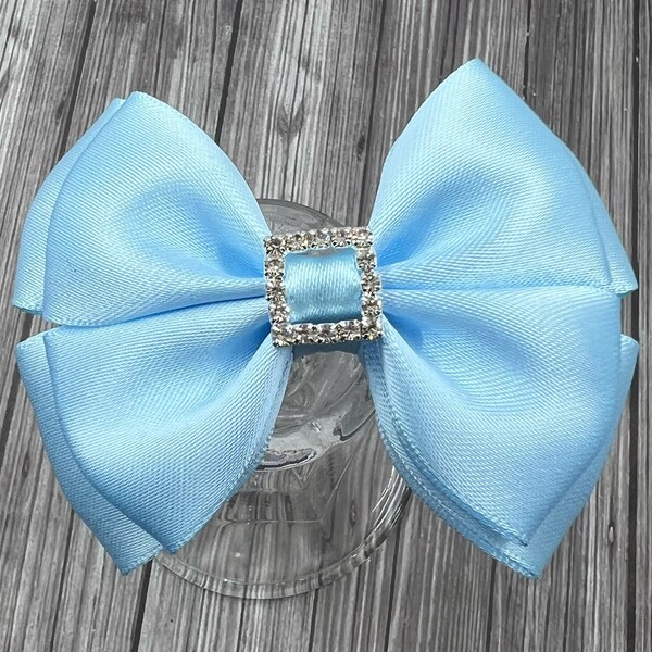 Light Blue Hair Bow - Etsy