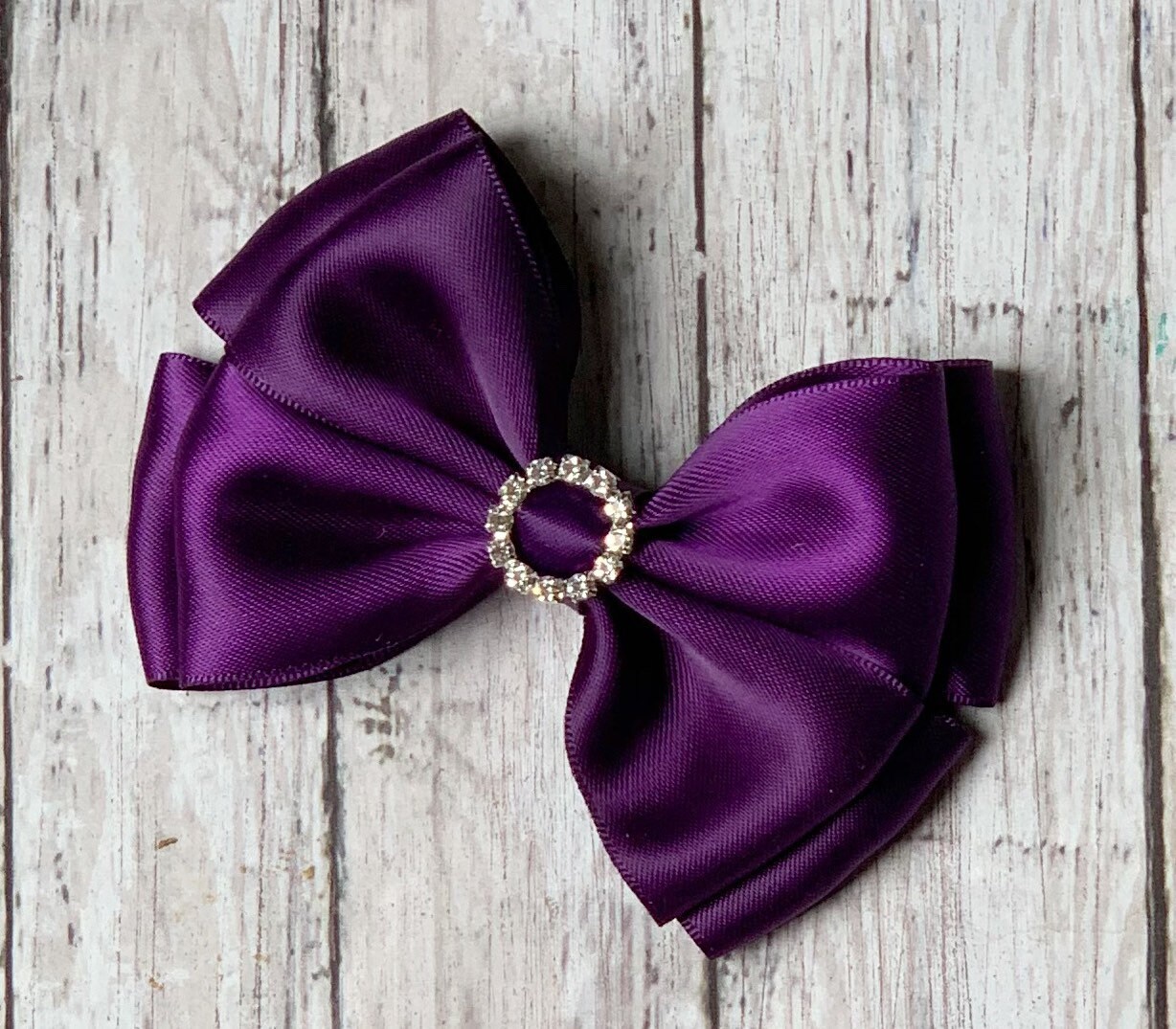 Purple Hair Bow Purple Satin Purple Bow Satin Hair Bow | Etsy