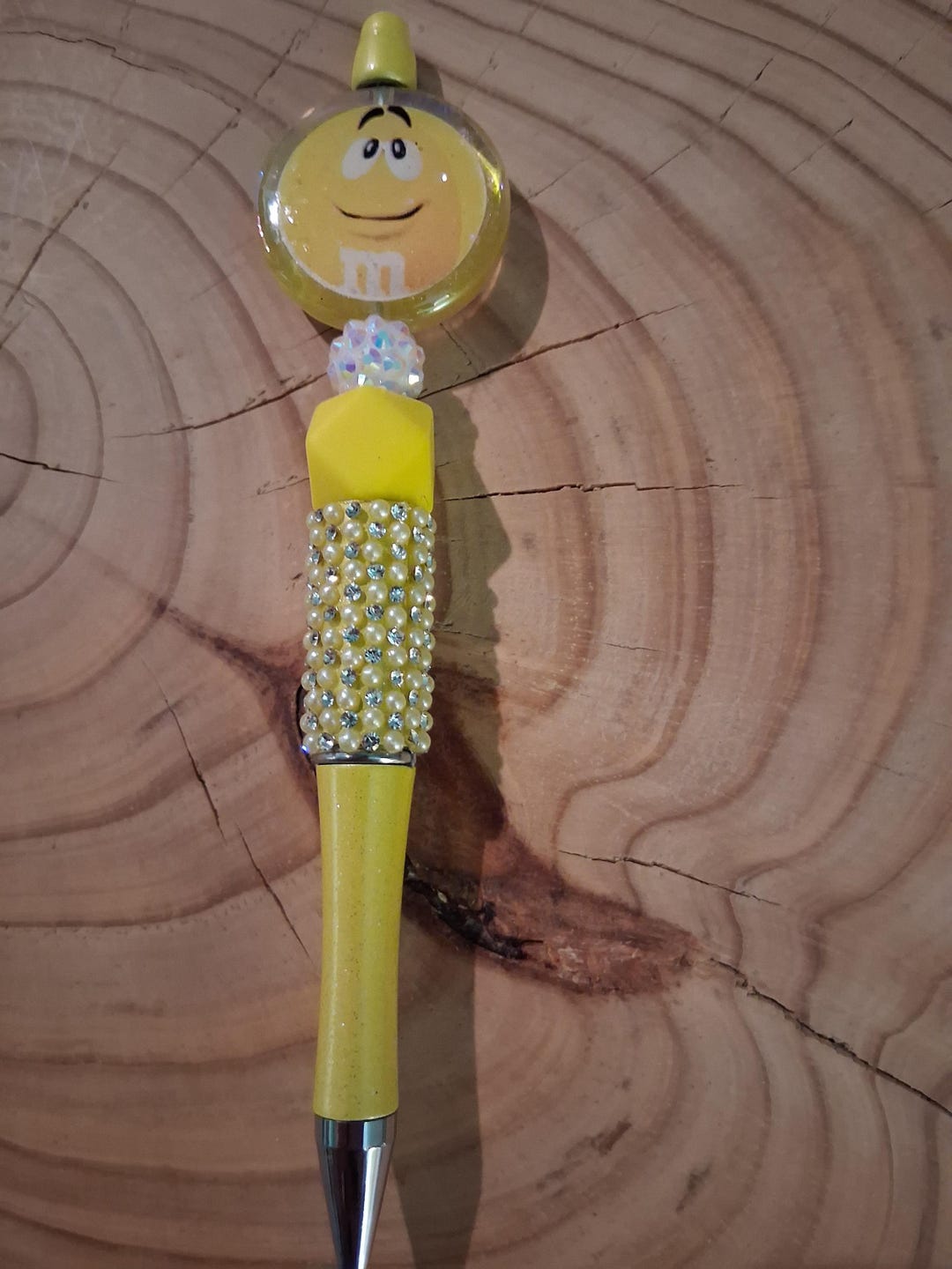 Handmade Yellow Candy Crunch Character Inspired Themed Silicone Beaded ...
