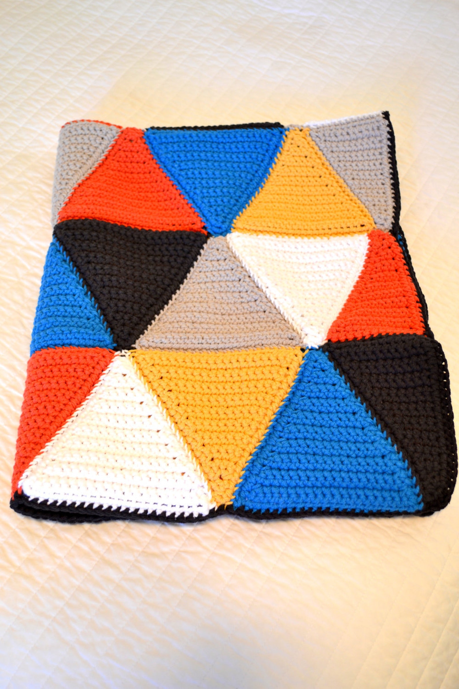 Crochet Triangle Blanket Pattern - Etsy