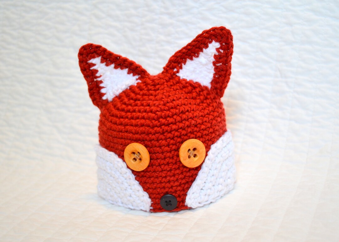 Crochet Fox Beanie Pattern - Etsy