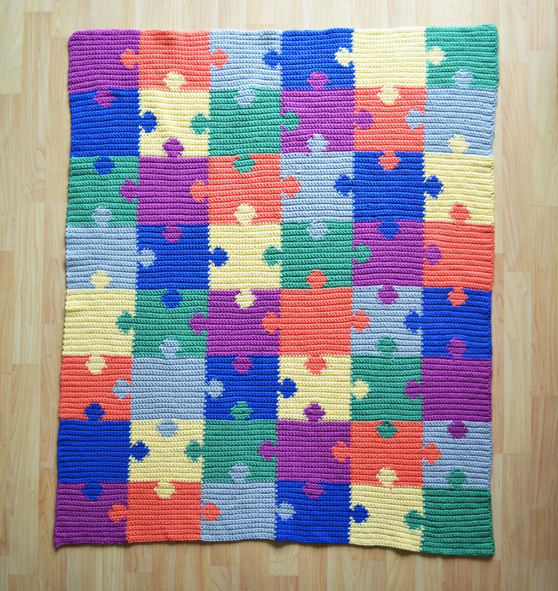 Crochet Puzzle Blanket Pattern - Etsy