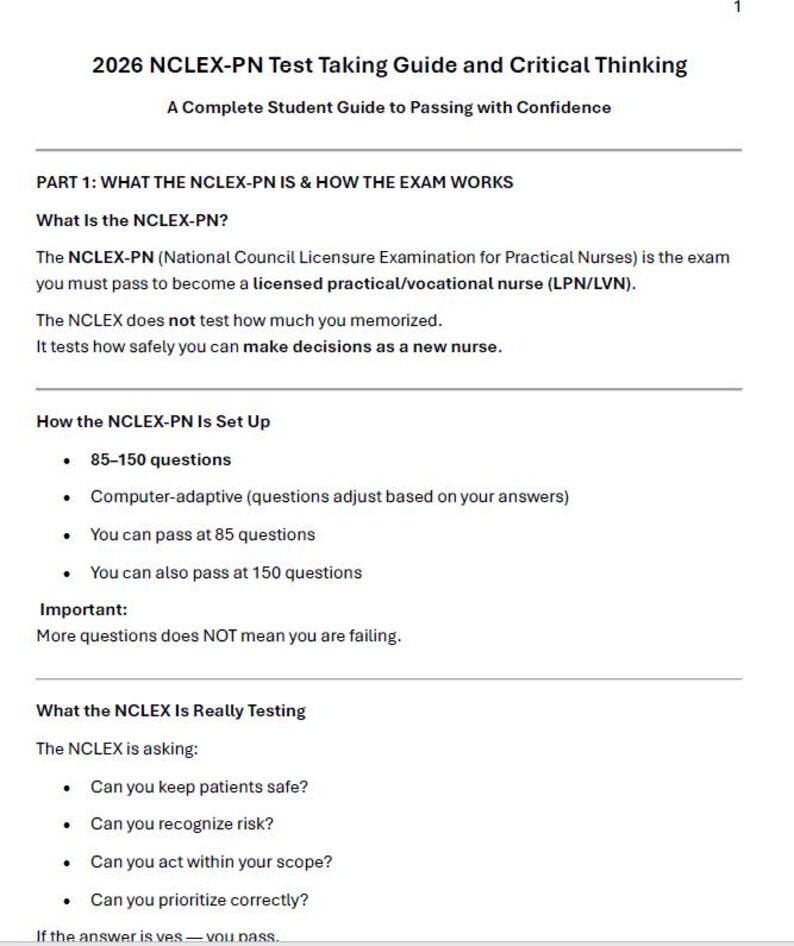 NCLEX-PN Test Anxiety Bundle +300 Practice Questions W Detailed ...