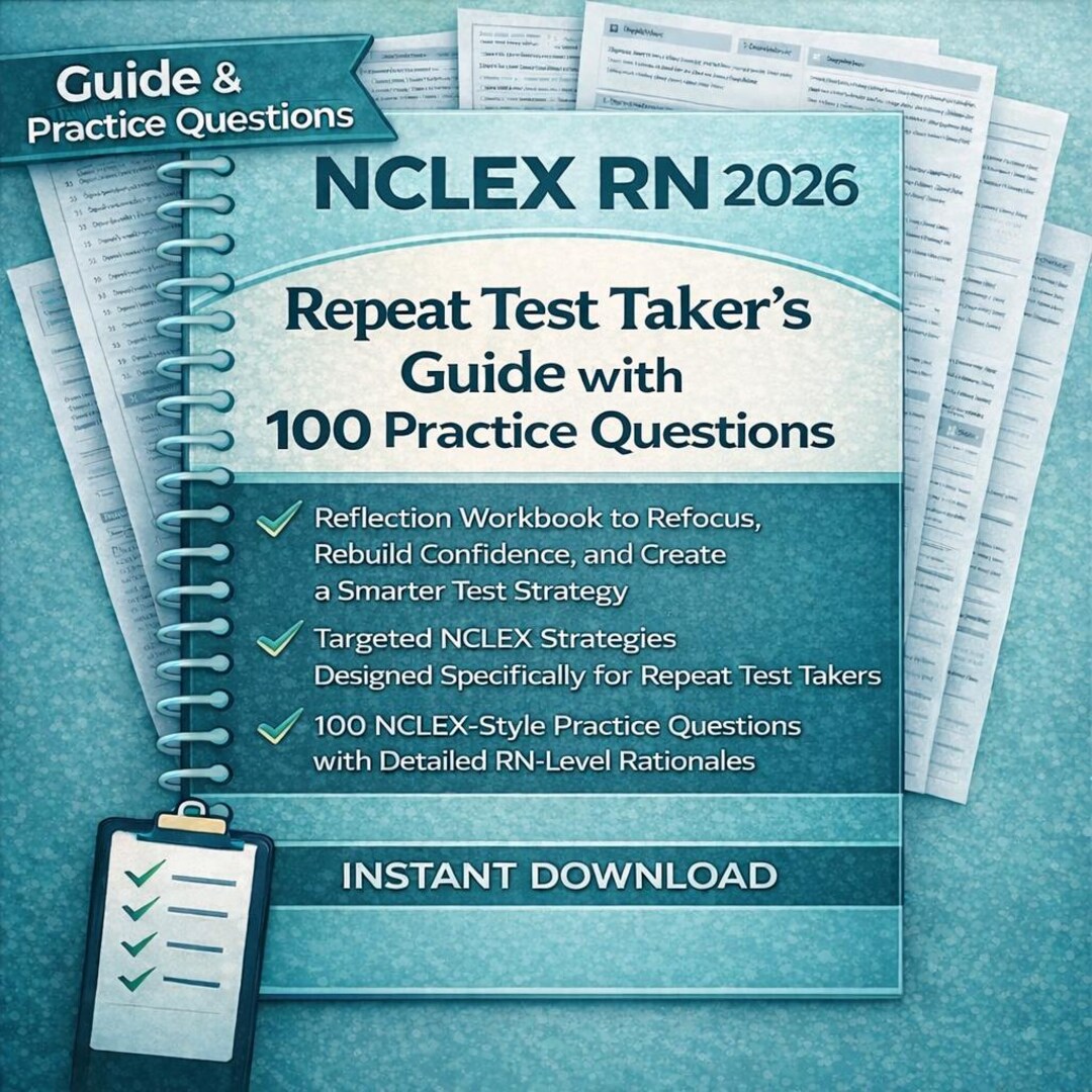 Repeat Test Taker NCLEX-RN Guide and 100 Practice Questions With ...
