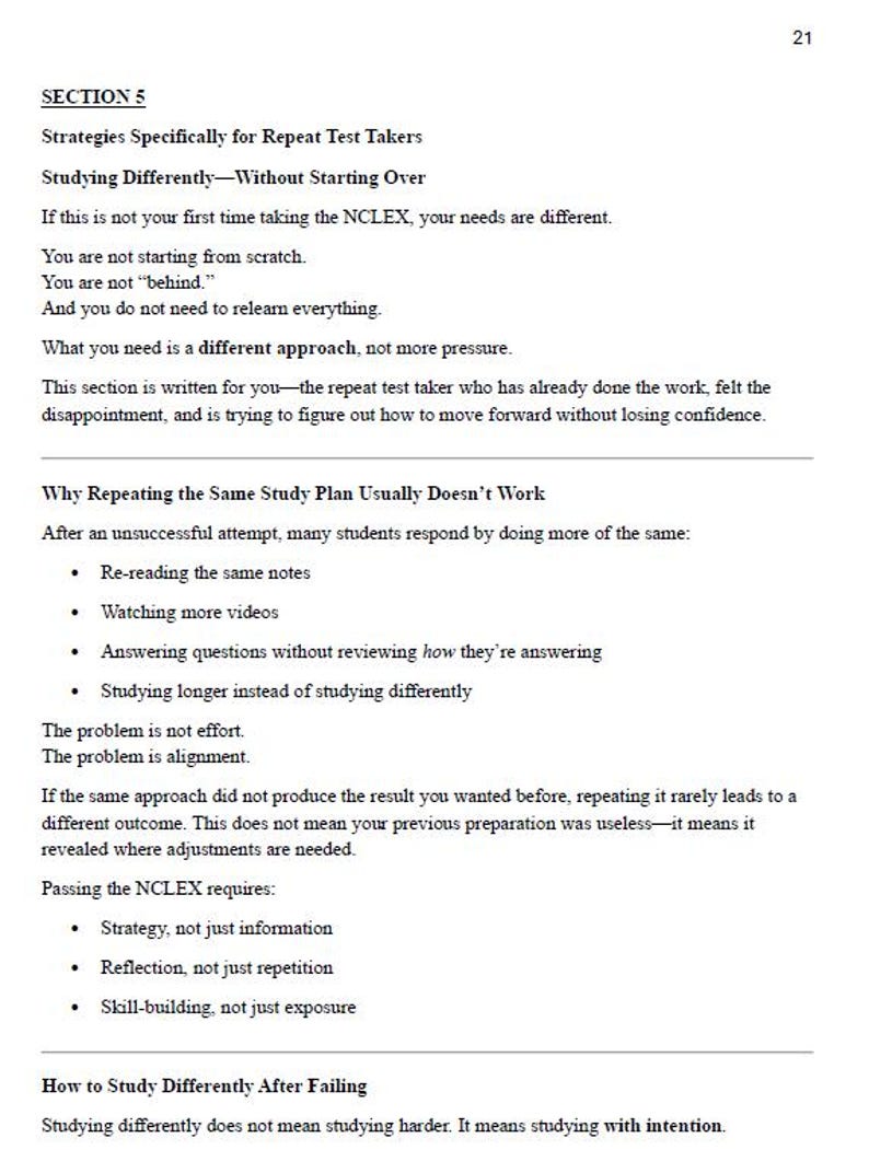 Repeat Test Taker NCLEX-RN Guide and 100 Practice Questions With ...