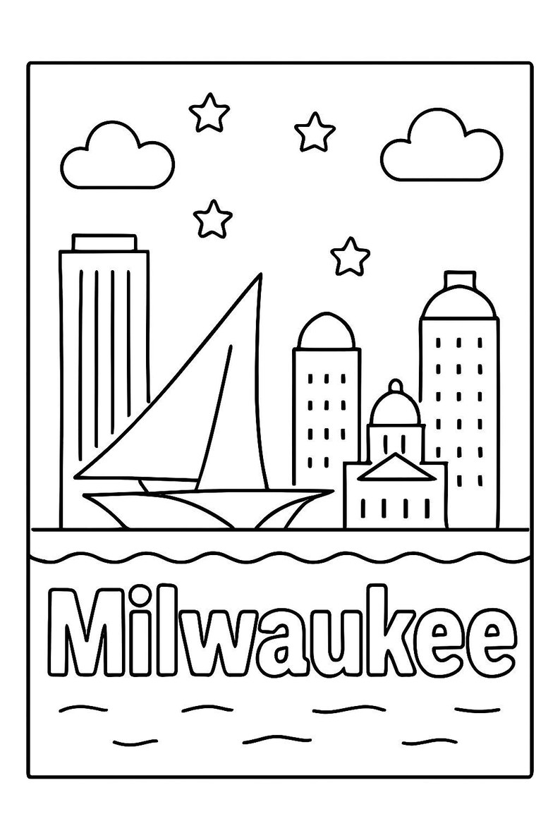 Midwest Landmarks Coloring Book – Easy Therapeutic Coloring for Seniors ...