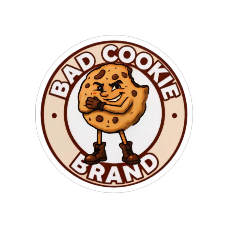 Bad Cookie Brand Die-cut Transparent Outdoor Sticker - Etsy