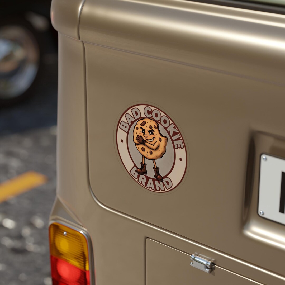Bad Cookie Brand Die-cut Transparent Outdoor Sticker - Etsy