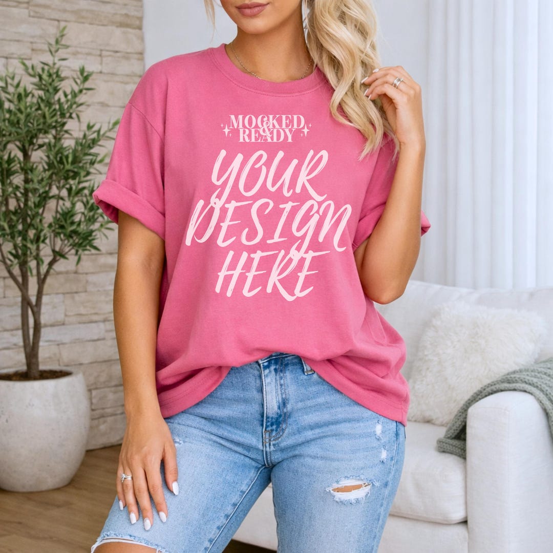 Crunchberry Comfort Colors 1717 Mockup | CC1717 Shirt Mockup | Comfort ...