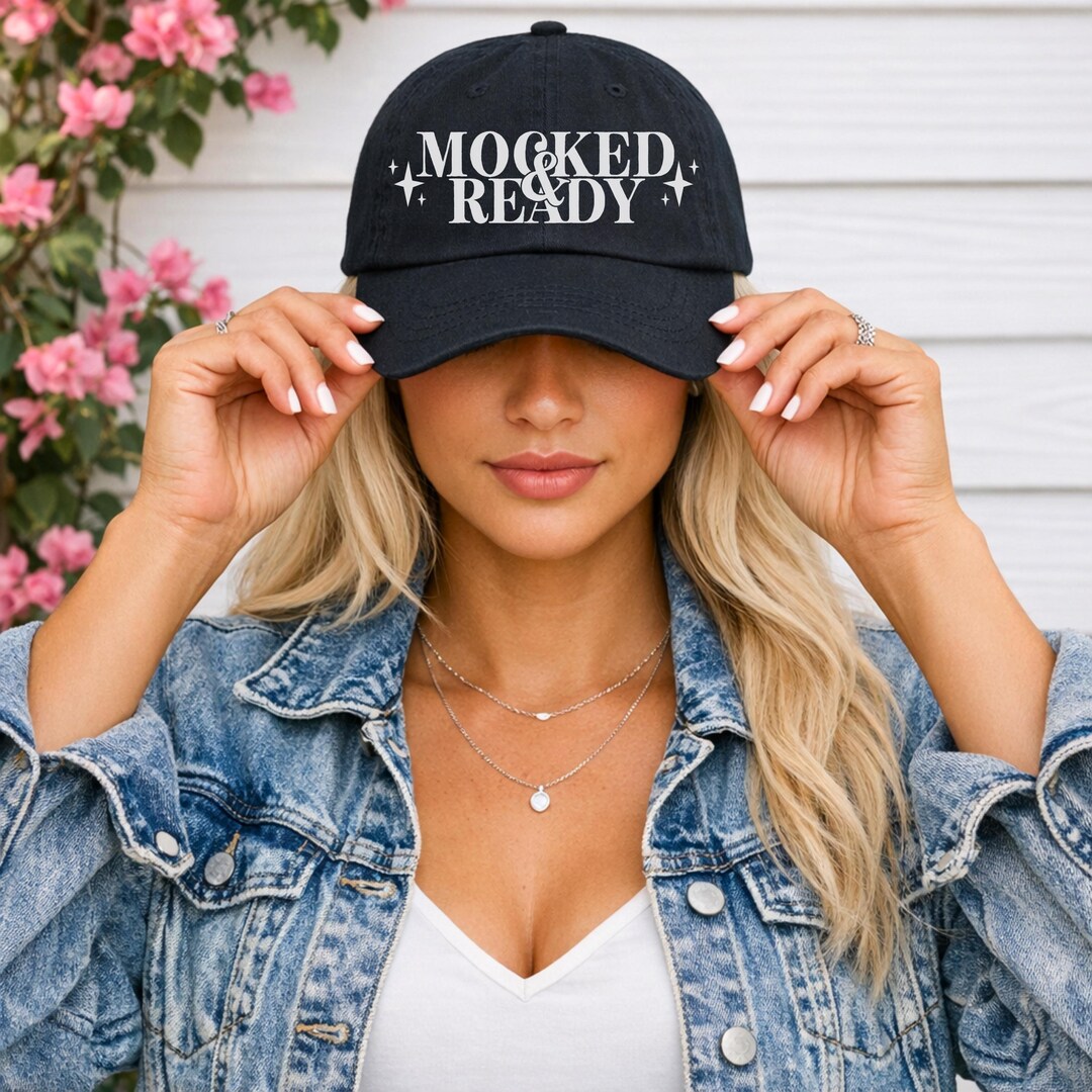 Black Dad Hat Mockup – Yupoong 6245CM Cap Mock up for Print on Demand ...