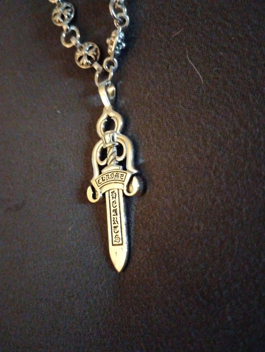 Stainless Steel Gothic Punk Dagger Necklace - Etsy