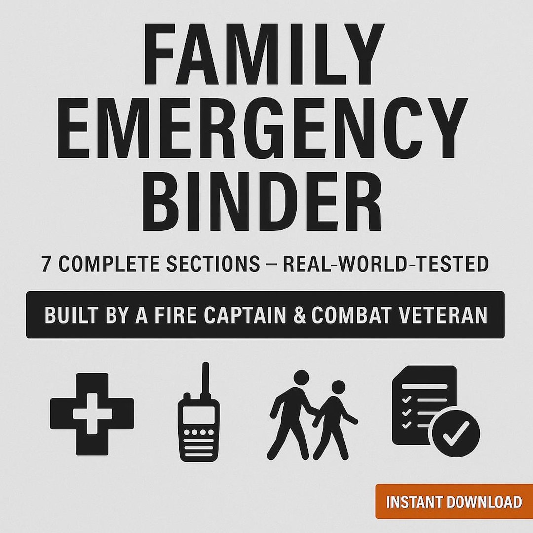 Family Emergency Binder: Disaster Prep Kit PDF (printable Download) - Etsy