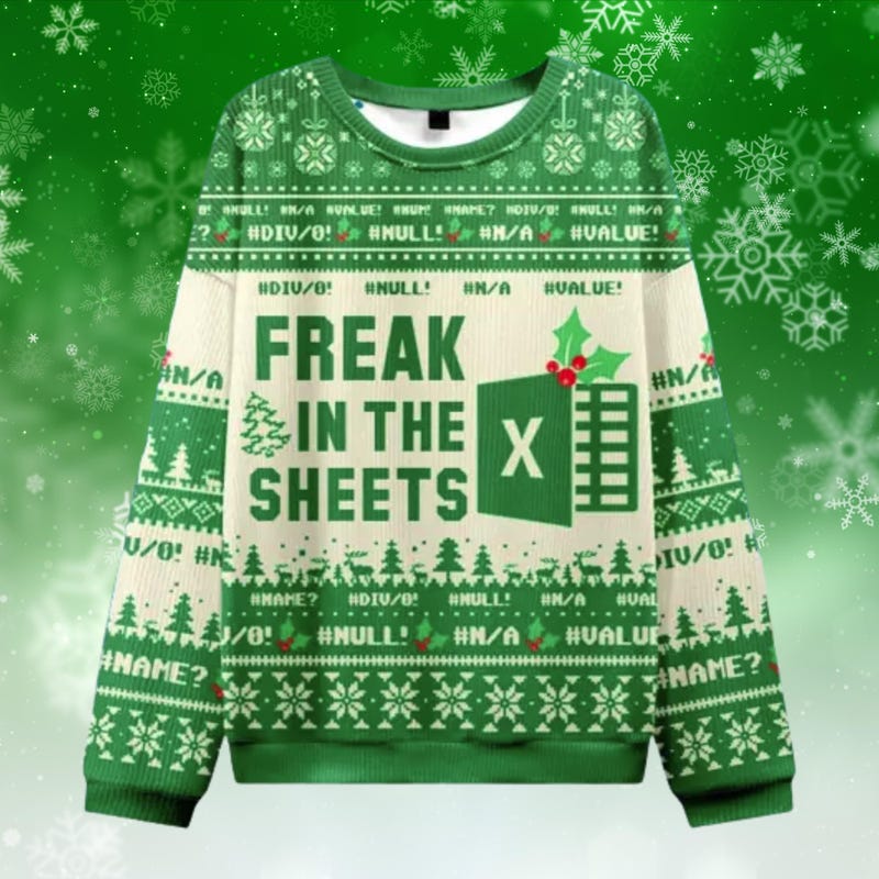 Excel Spreadsheet Sweater - Etsy