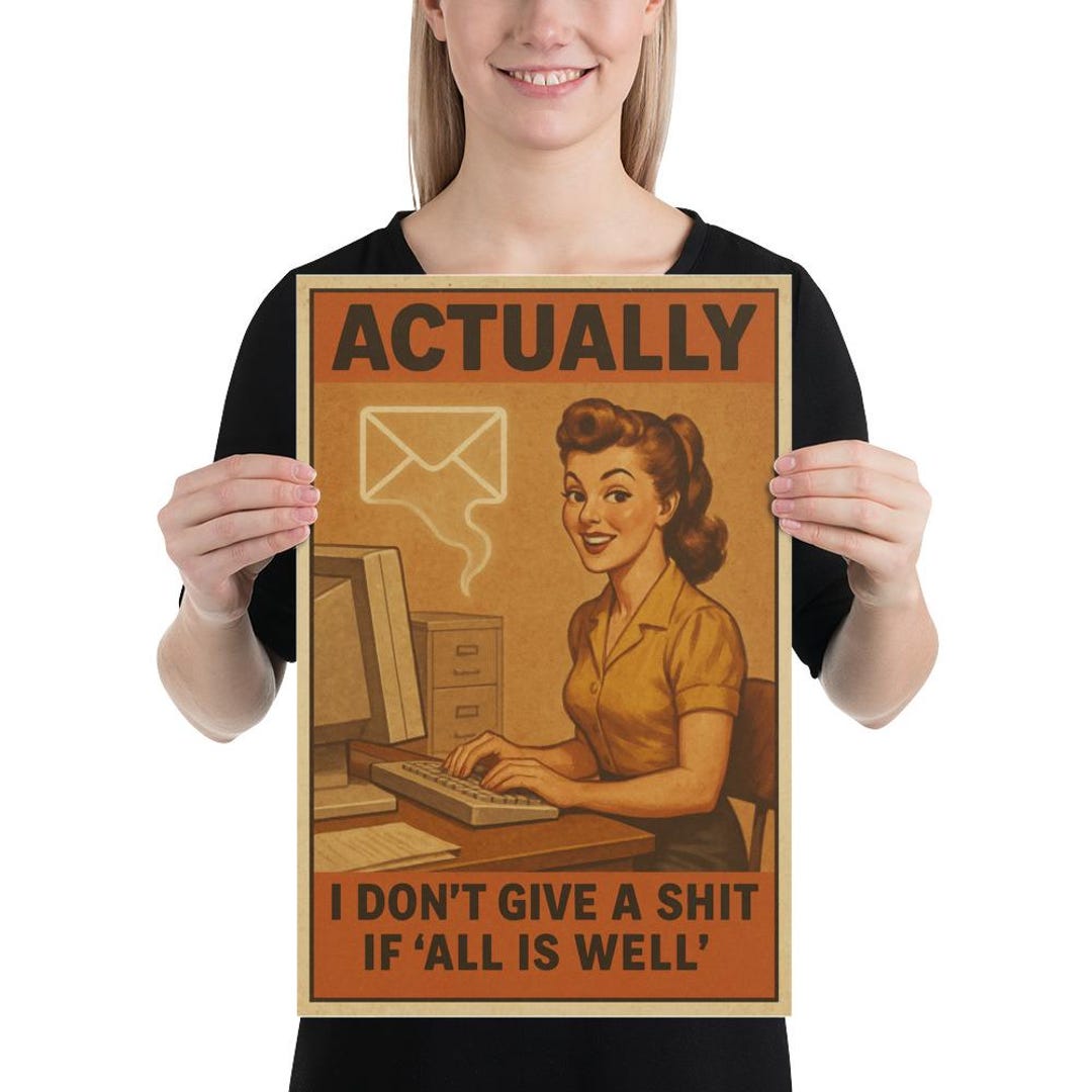 Funny Office Workplace Email Poster – Relatable Office Humor Wall Art ...