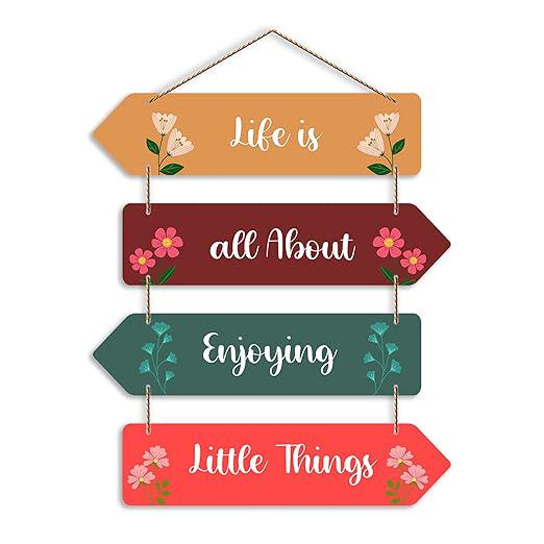 Life is All About Enjoying Little Things Quote Wall Hanging - Etsy