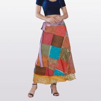 Sari Upcycled Long Wrap Skirt (various Colours) - Etsy