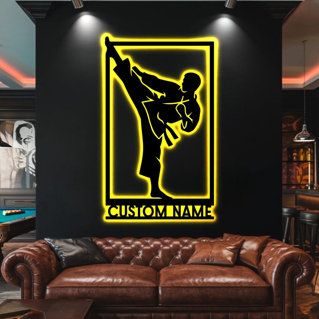 Personalized Karate Metal Wall Art: Custom Martial Arts Dojo Sign - Etsy