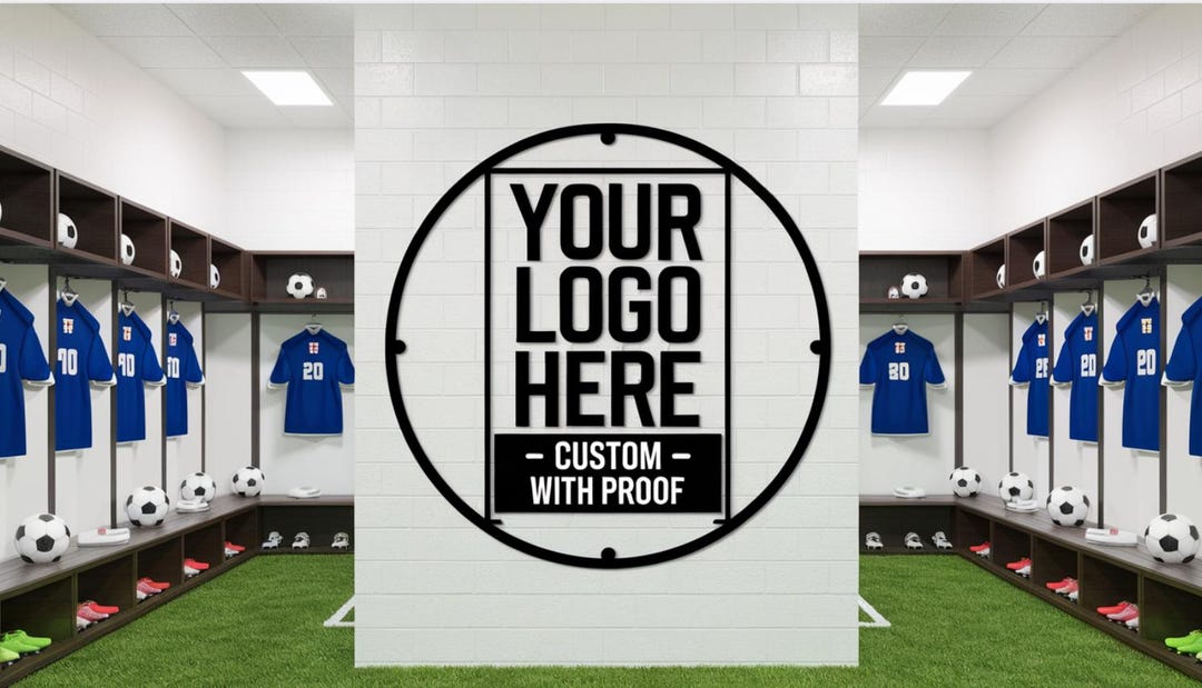 Custom Soccer Logo Metal LED Sign: Personalized Team Wall Decor - Etsy