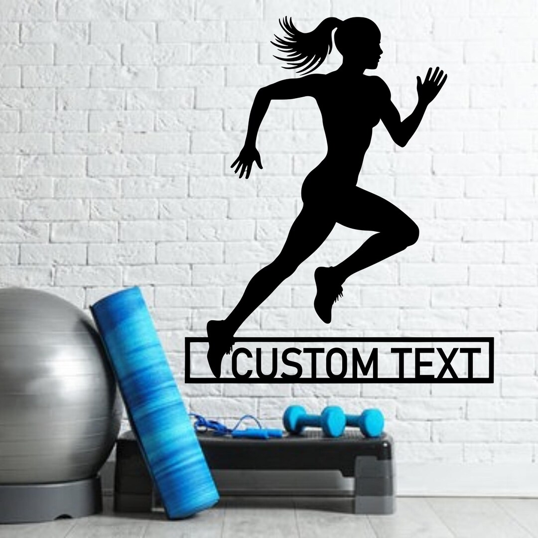 Personalized Runner LED Metal Sign, Custom Running Wall Art, Athlete ...
