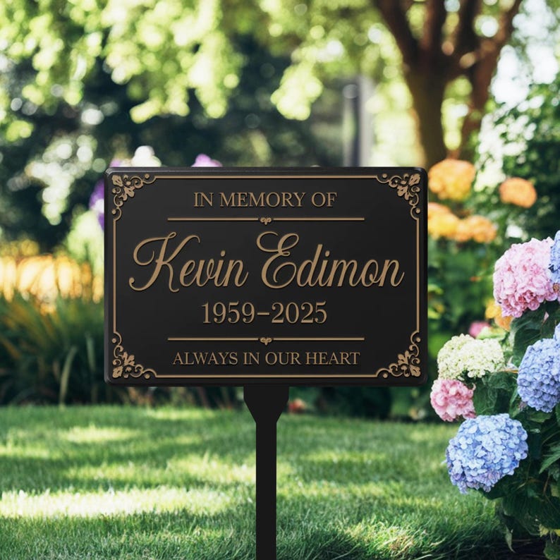 Personalized Memorial Grave Marker Sign – Custom in Memory of Plaque ...